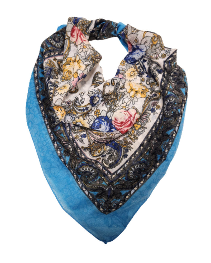 Traditional Polish Folk Head Scarf - Ukrainian Collection, Blue – Taste ...
